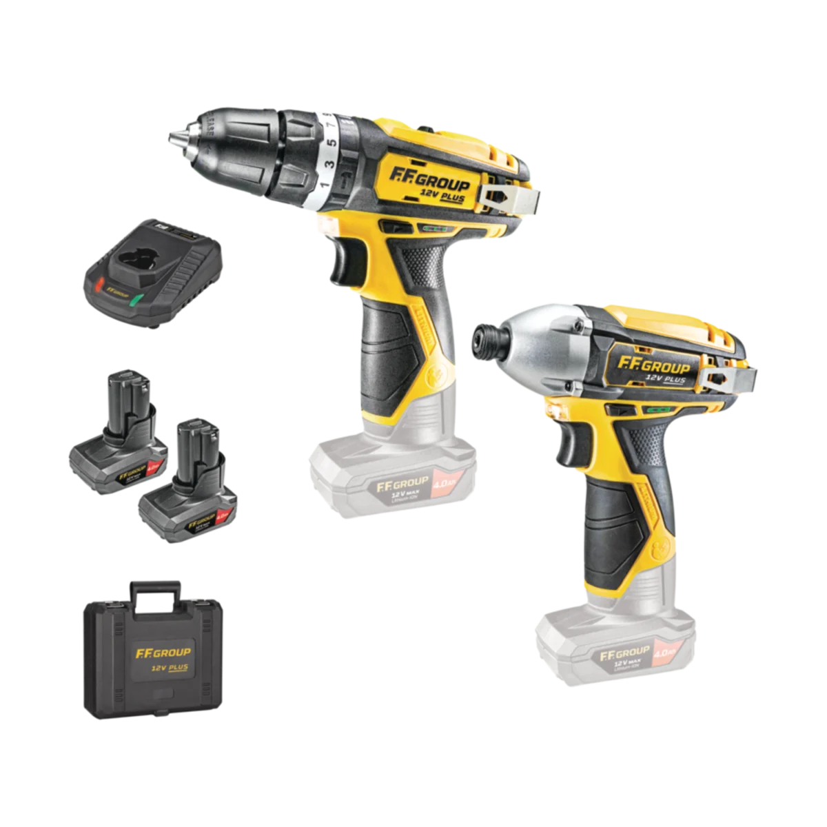 Σετ - Κρουστικο Δραπανοκατσαβιδο & Παλμικο Κατσαβιδι Με 2X4,0Ah Μπαταριες Chd 12V Plus & Cid 12V ...